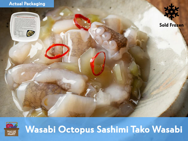 [F147] 芥末八爪鱼 Frozen Wasabi Marinated Raw Octopus Sashimi (Tako Wasabi ...