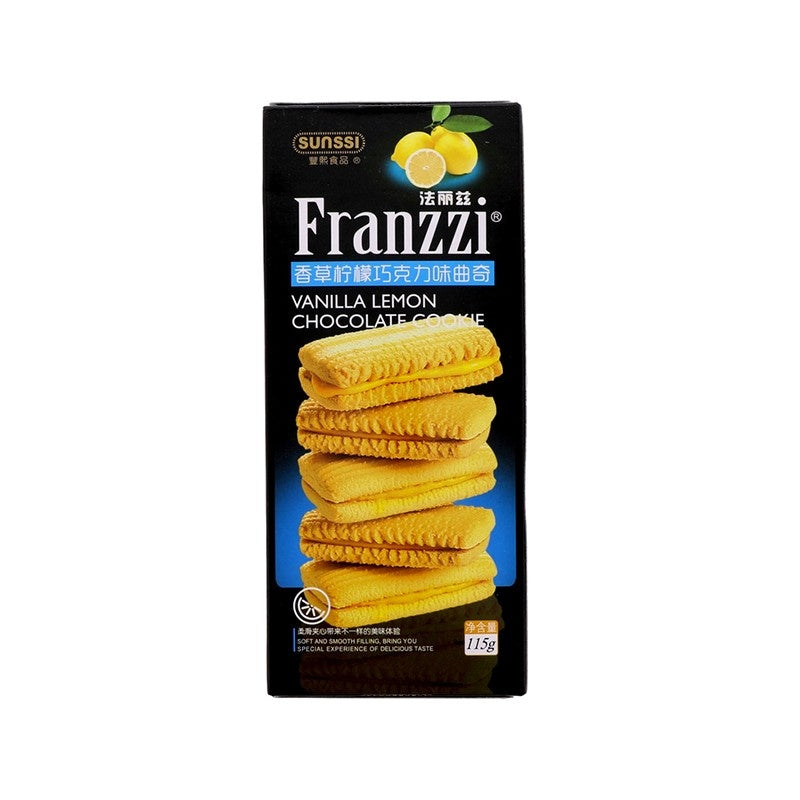 Franzzi Sandwich Cookie Vanilla Lemon Chocolate Large - 115 grams ...